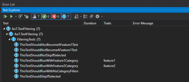 Configuring NUnit 3 to run different tests in each environment ...